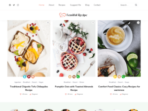 Feastful Recipe - Free Food Blog WordPress Theme